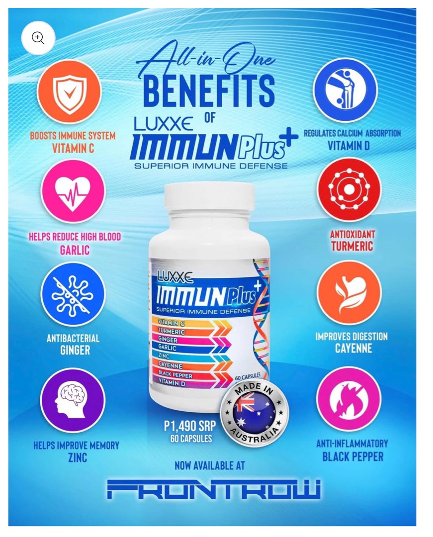 Luxxe Immune Plus (Authentic), Health & Nutrition, Health Supplements ...