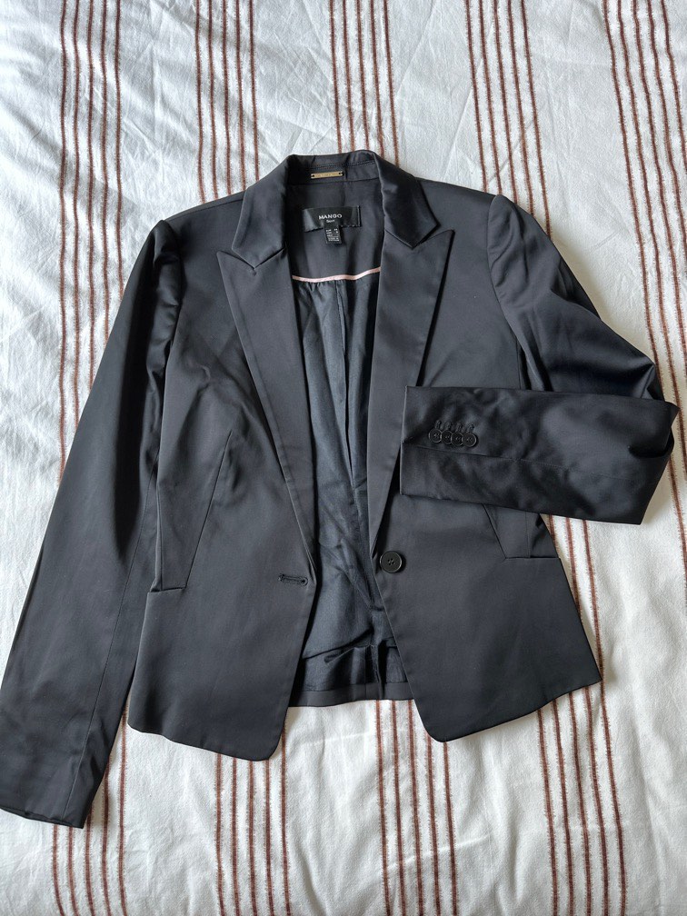 MANGO Black Blazer, Women's Fashion, Coats, Jackets and Outerwear on ...