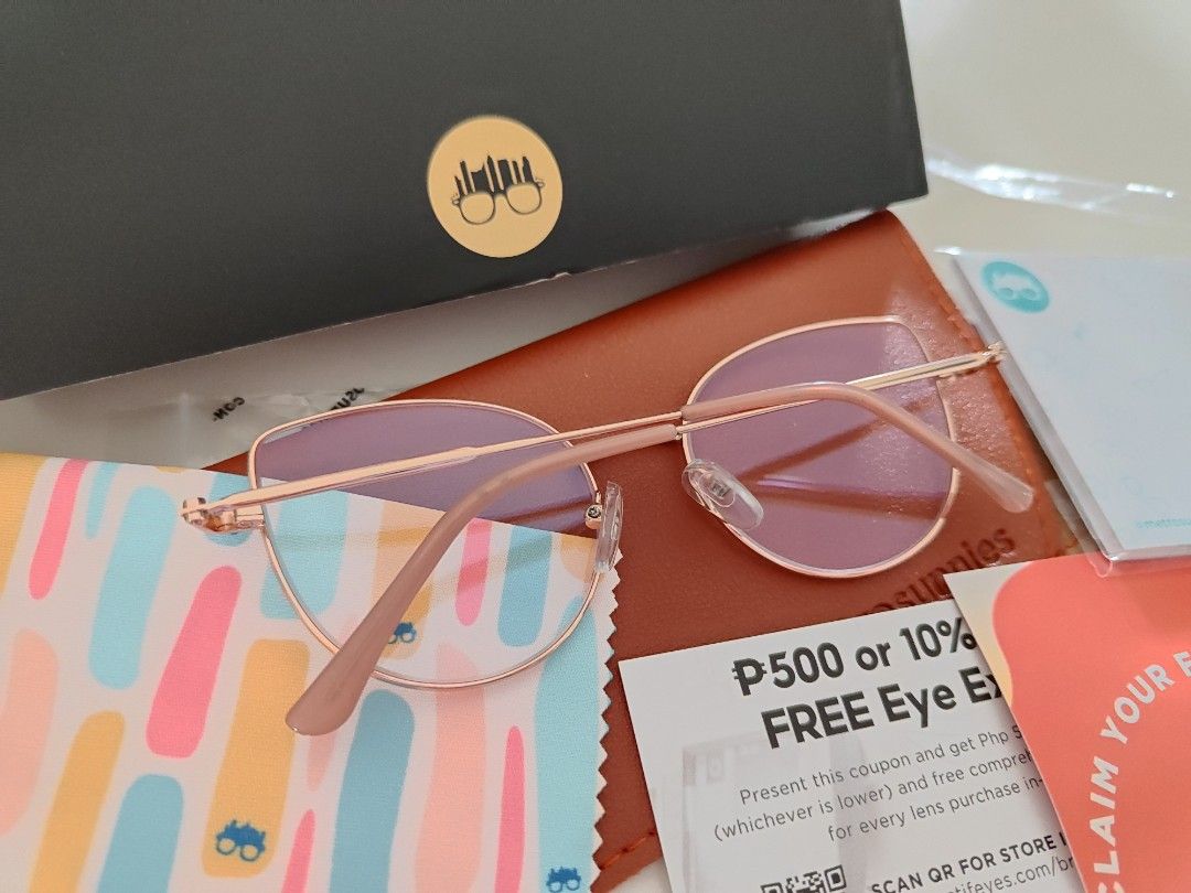 Metrosunnies Specs Eyeglasses cat eye rosegold anti radiation blue light eye strain, Women's ...