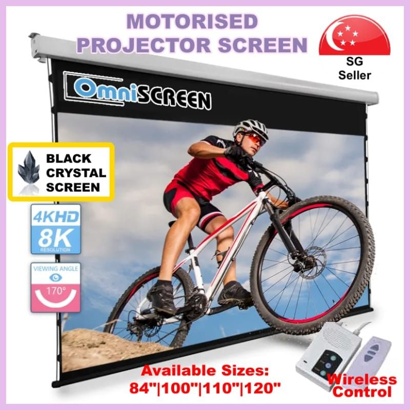 [MOTORISED PROJECTOR SCREEN] [AVAIL SIZE: 84"|100"|110"|120"] MOTORISED ...
