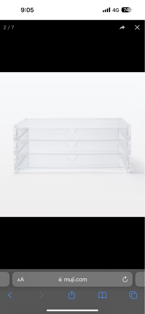 Muji acrylic case 3 rows, Furniture & Home Living, Home Improvement ...