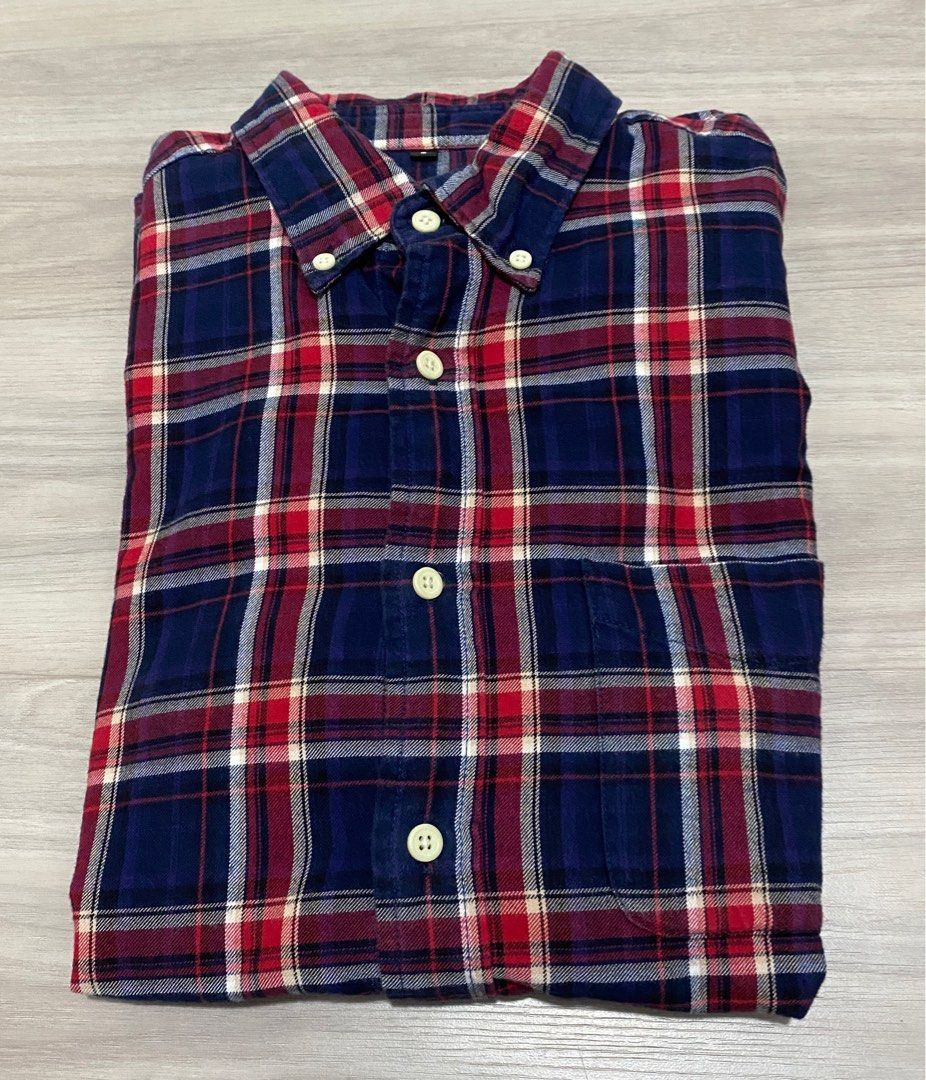 Muji Flannel Shirt, Men's Fashion, Tops & Sets, Formal Shirts on Carousell