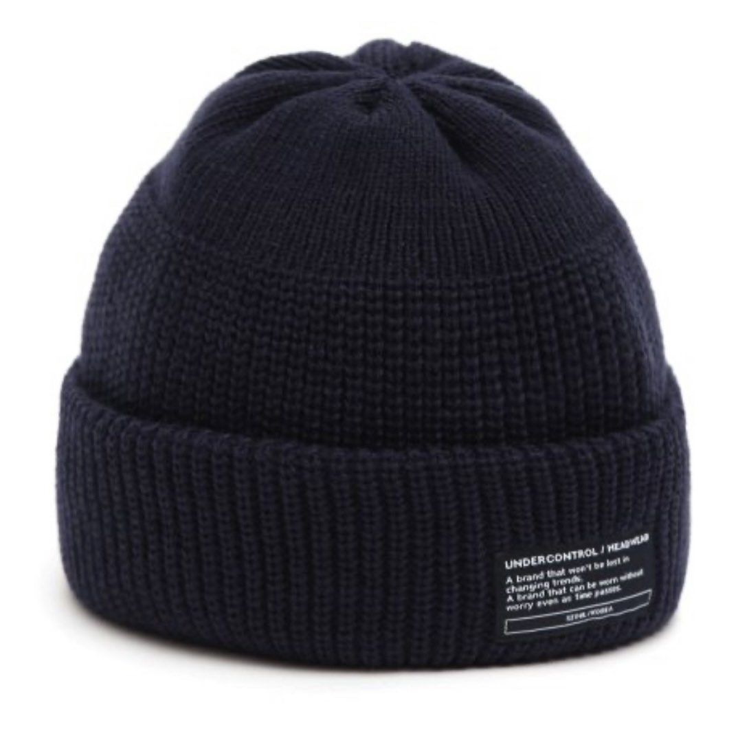 musinsa undercontrol monk fit navy beanie, Men's Fashion, Watches ...