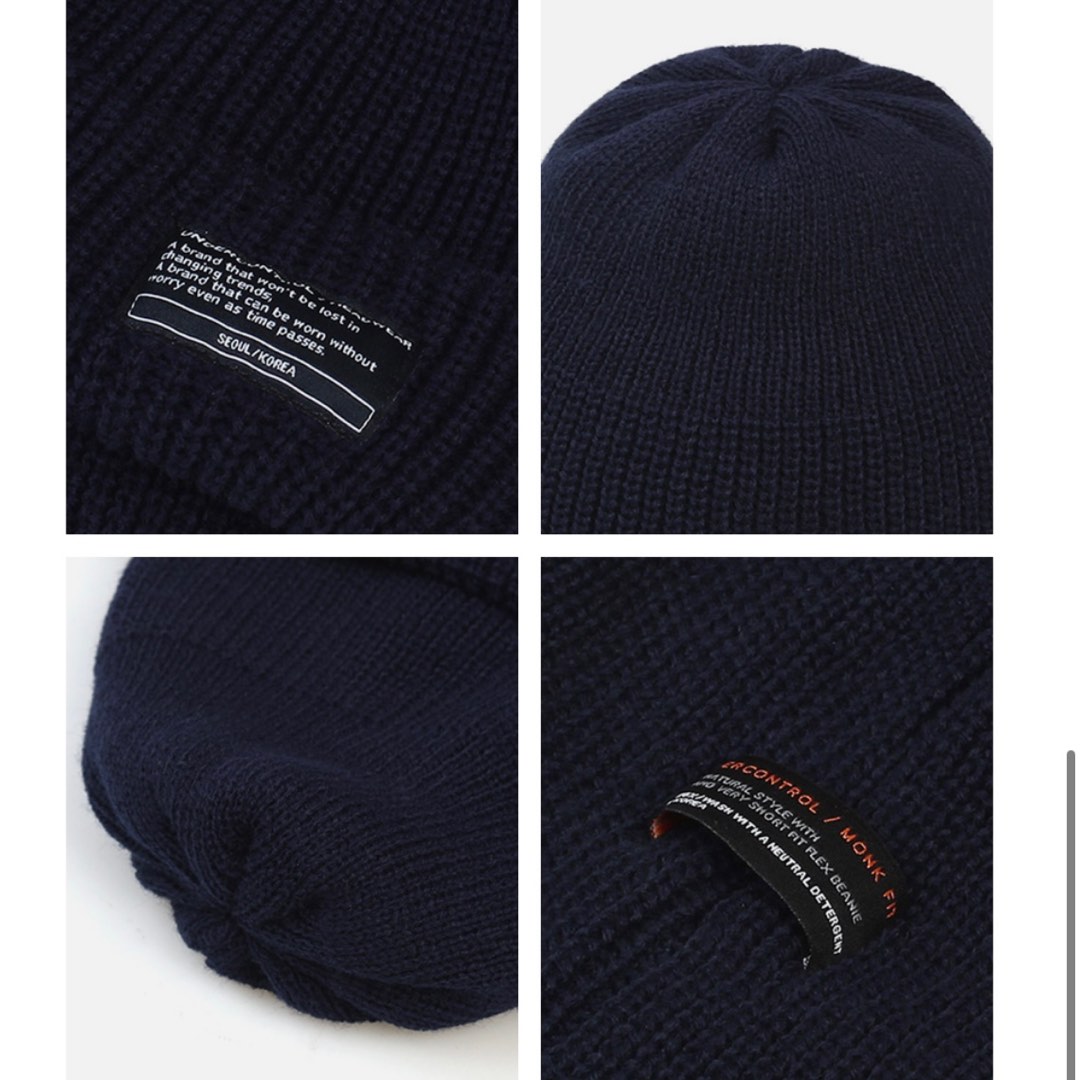 musinsa undercontrol monk fit navy beanie, Men's Fashion, Watches ...