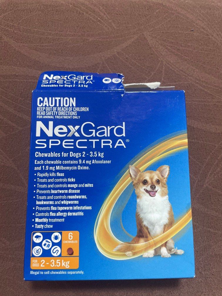Nexgard Spectra For Dogs (5 chewable), Pet Supplies, Health & Grooming ...