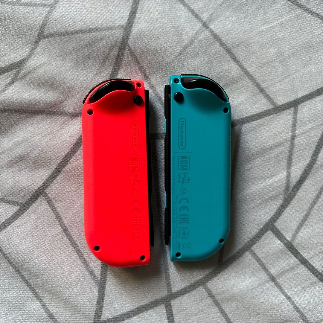 Nintendo Switch Joycons Neon Red / Blue on Carousell