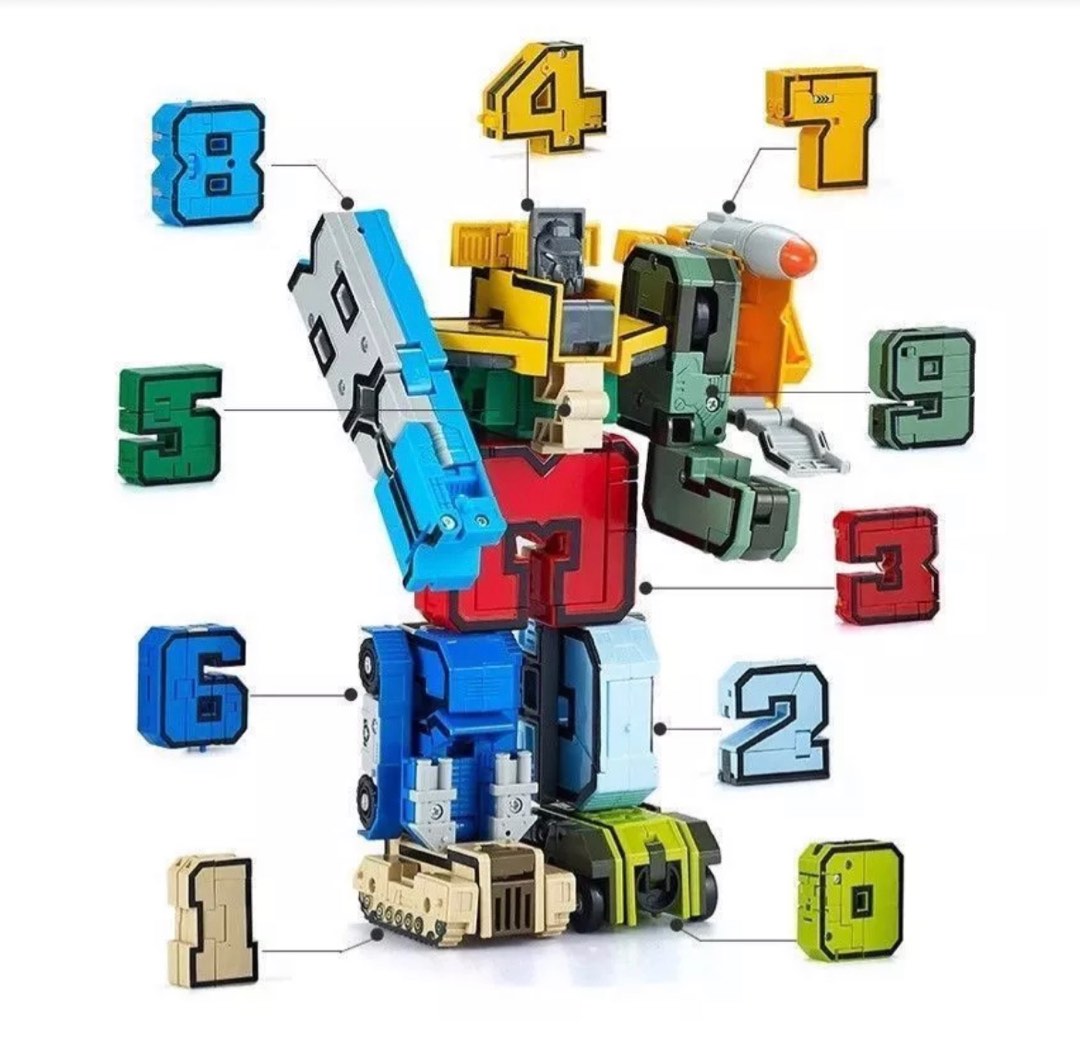 Number Transformer Robots, Hobbies & Toys, Toys & Games on Carousell