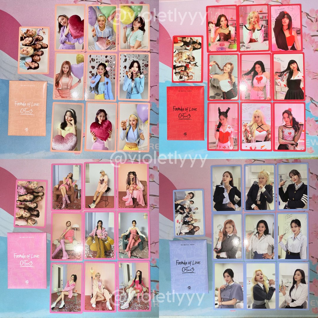 OFFICIAL TWICE Formula of Love (FOL) Pre-Order Benefits (POB) Photocard PC SET, Hobbies & Toys ...