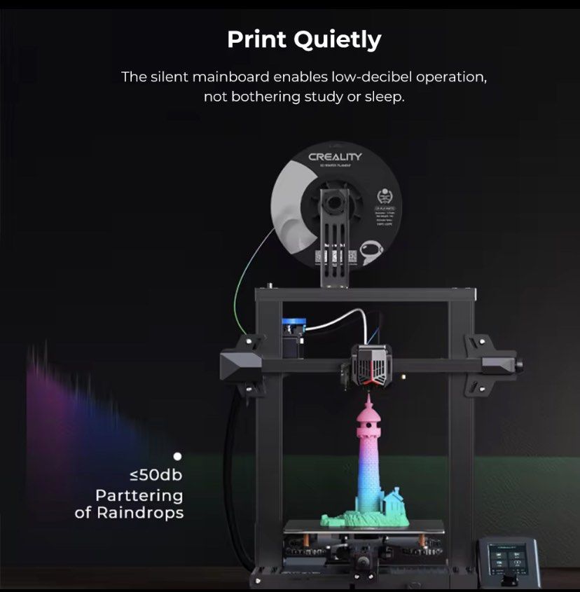 Officially Creality ender 3 V2 Neo 3D Printer with CR touch Auto leveling Kit PC spring Steel ...