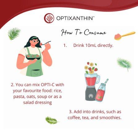 Optixanthin OPTI-C Brain and Health supplement, Health & Nutrition ...