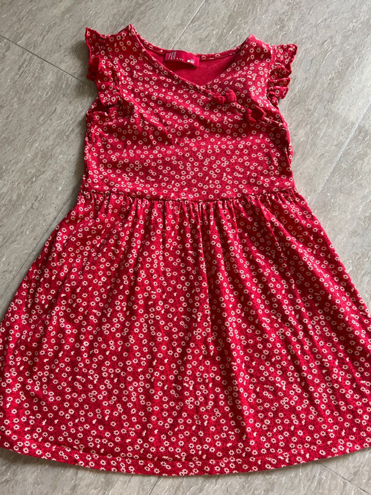 Padini Kids Girl Red Chinese Dress, Babies & Kids, Babies & Kids ...