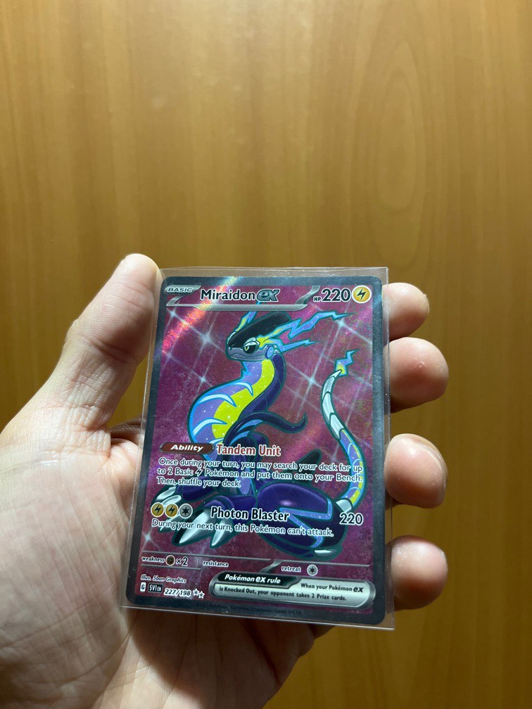 Pokemon Scarlet Violet Miraidon EX Full Art Card, Hobbies & Toys, Toys ...