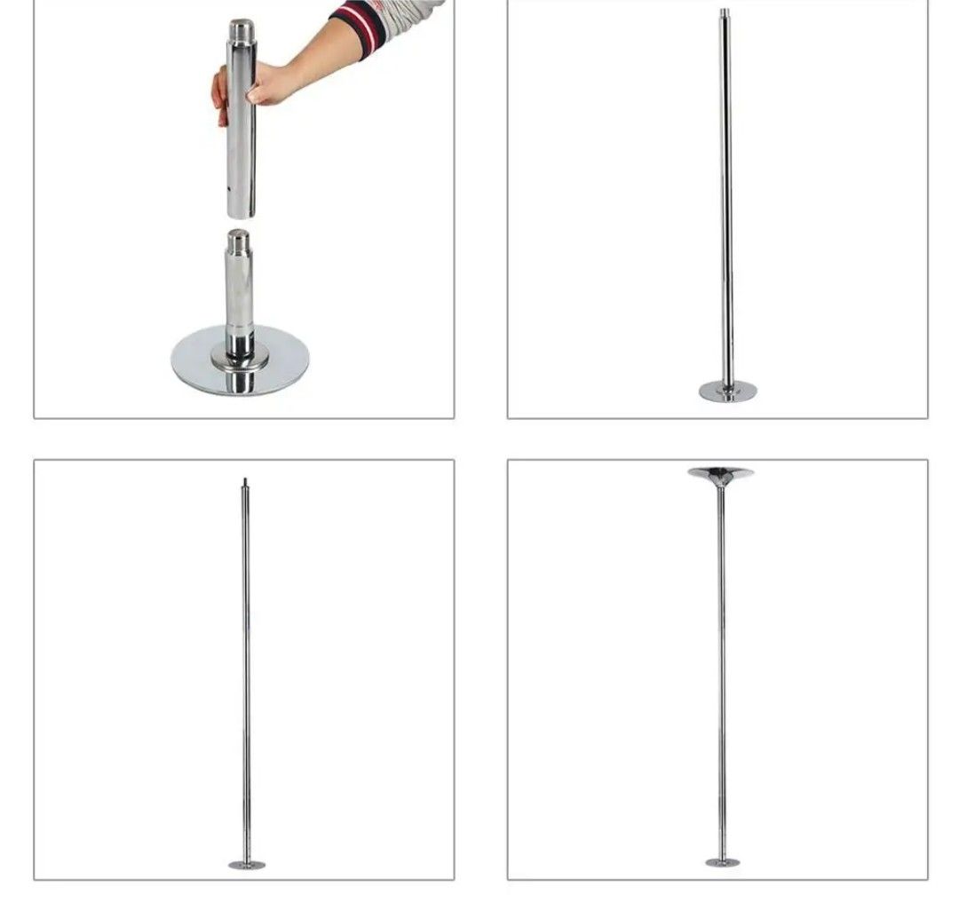 Pole dancing pole gold 45mm - free delivery, Sports Equipment, Other ...