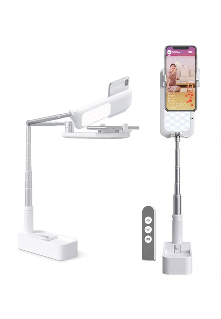 Portable Retractable Live Broadcast Phone Holder Stand with Wireless ...