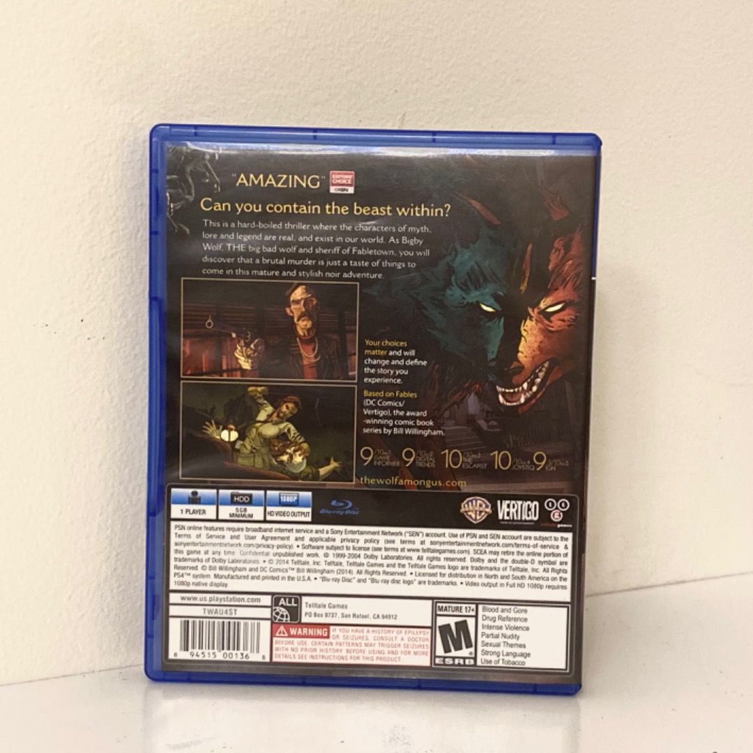 PS4 Wolf Among Us on Carousell