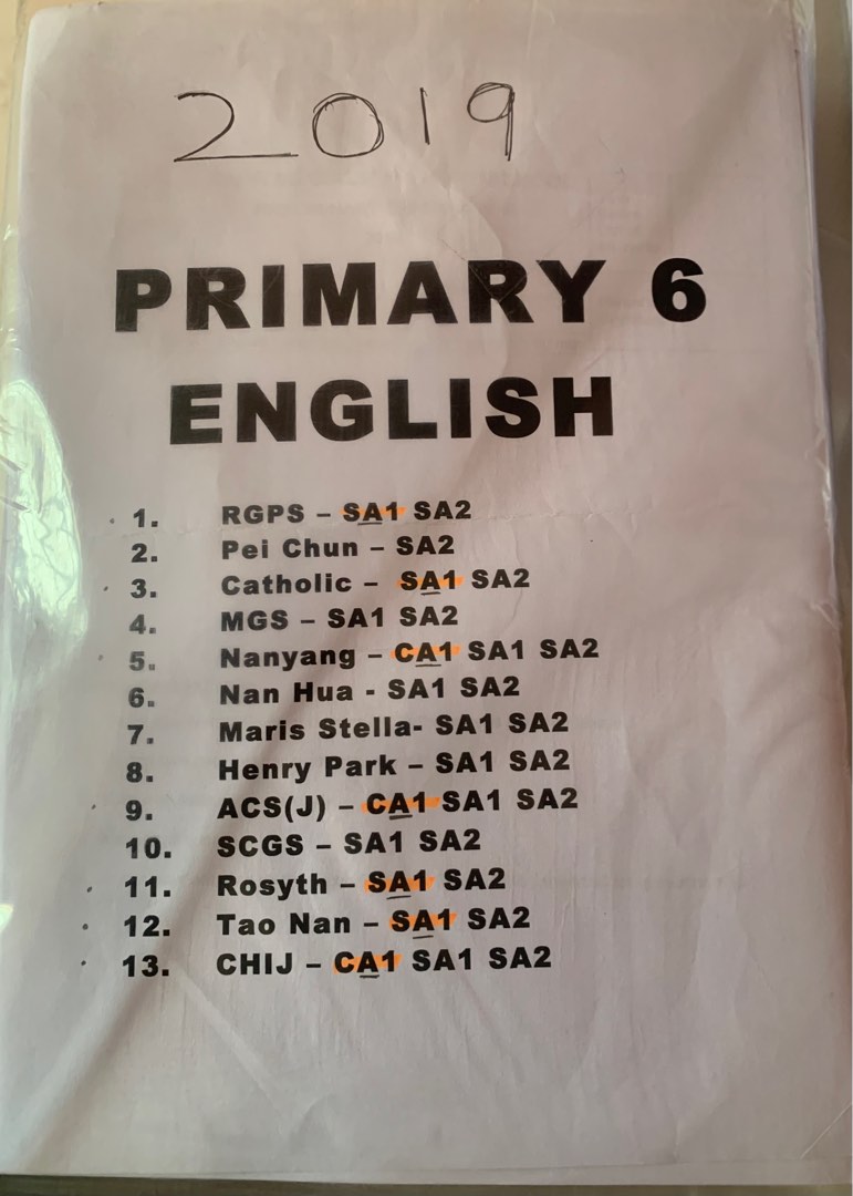 Psle/P6/Primary 6 English exam papers, Hobbies & Toys, Books ...