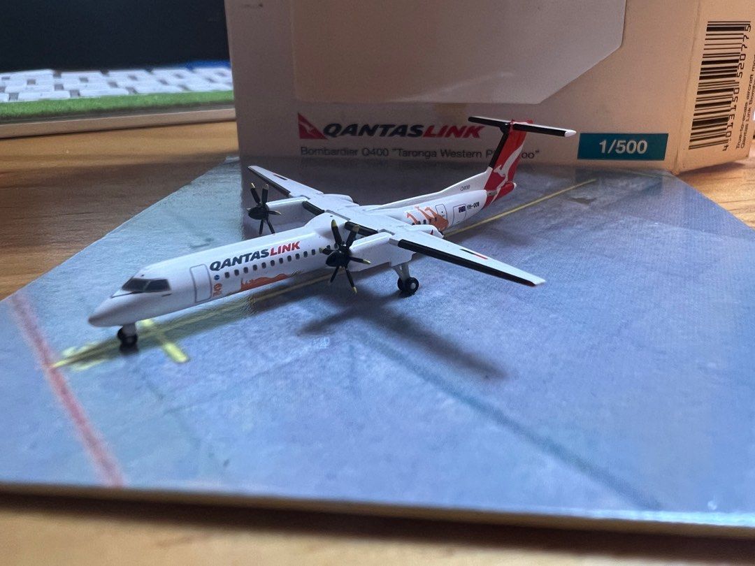 [RARE]Herpa 1:500 QantasLink Bombardier Q400 Taronga Western Plain Zoo ...