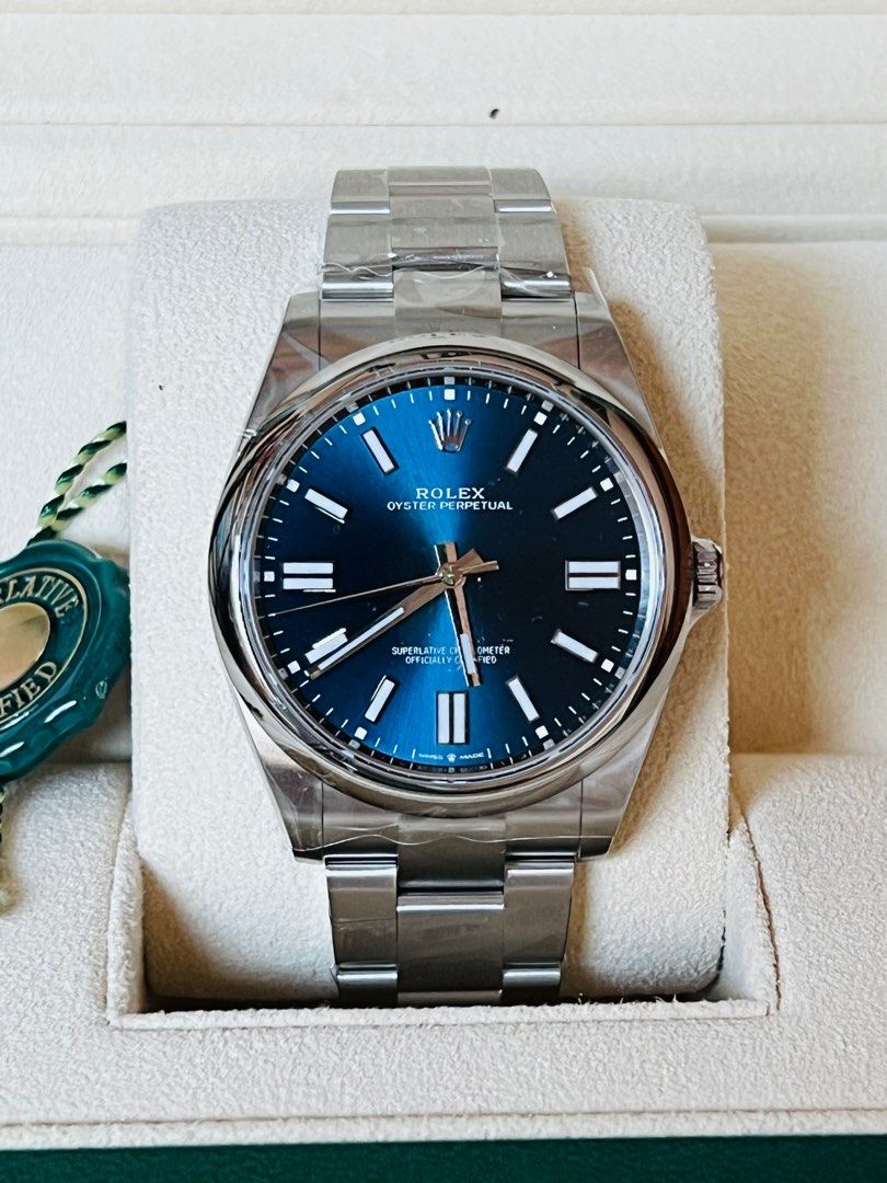 Rolex OP41 124300 Bright Blue Dial New 2023 model, Luxury, Watches on ...