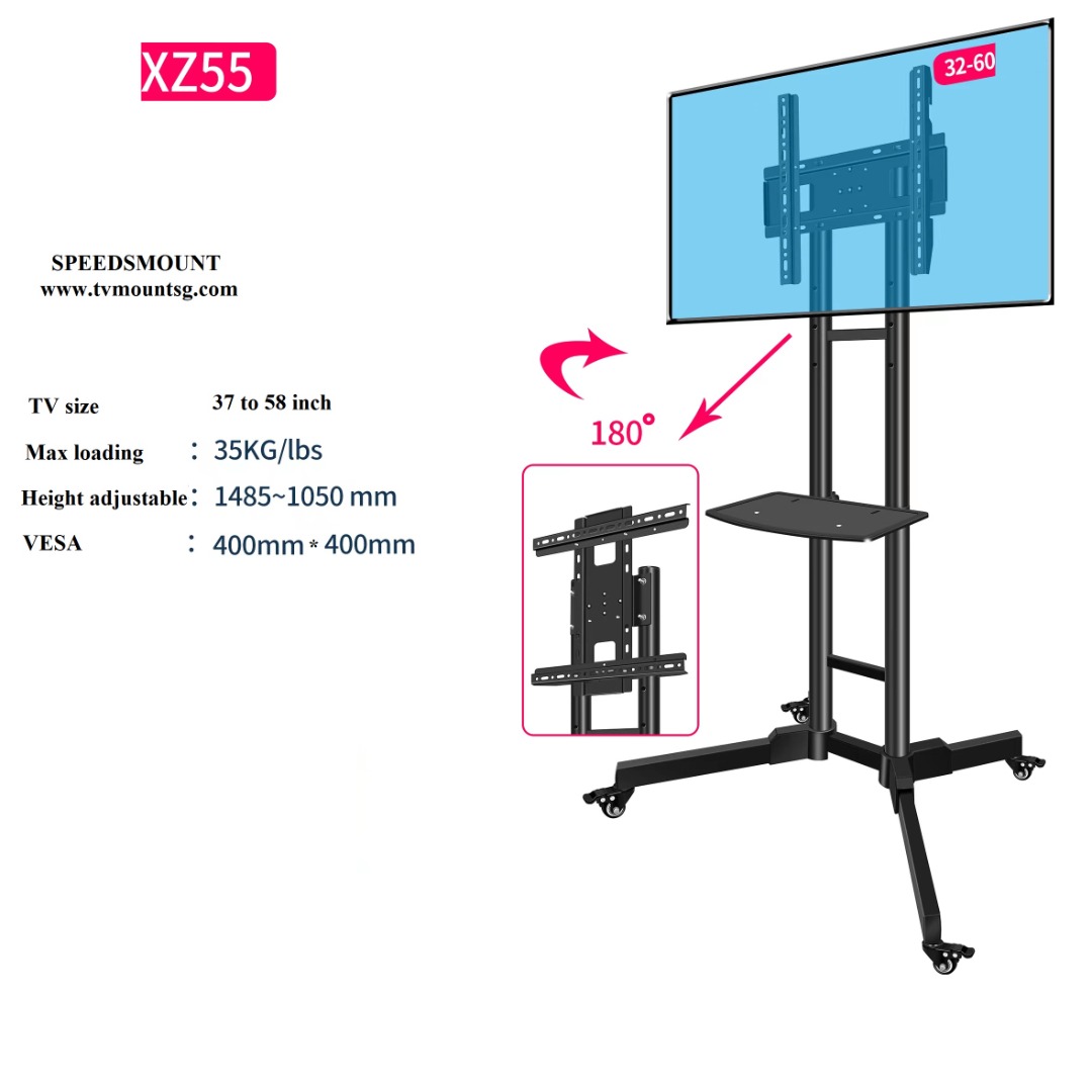 rotate TV stand up to 58inch vertical horizontal portrait landscap ...