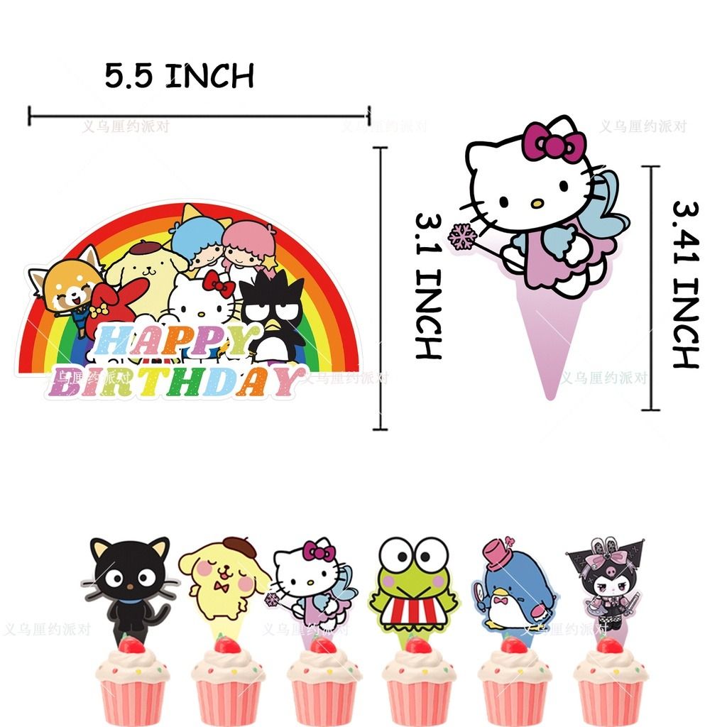 Sanrio Series Birthday Theme (A) Party Decorations Happy Birthday ...