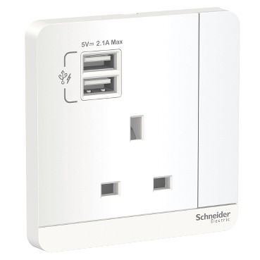 Schneider AvatarOn Antibacterial White Switch Socket Anti Bacteria, TV ...