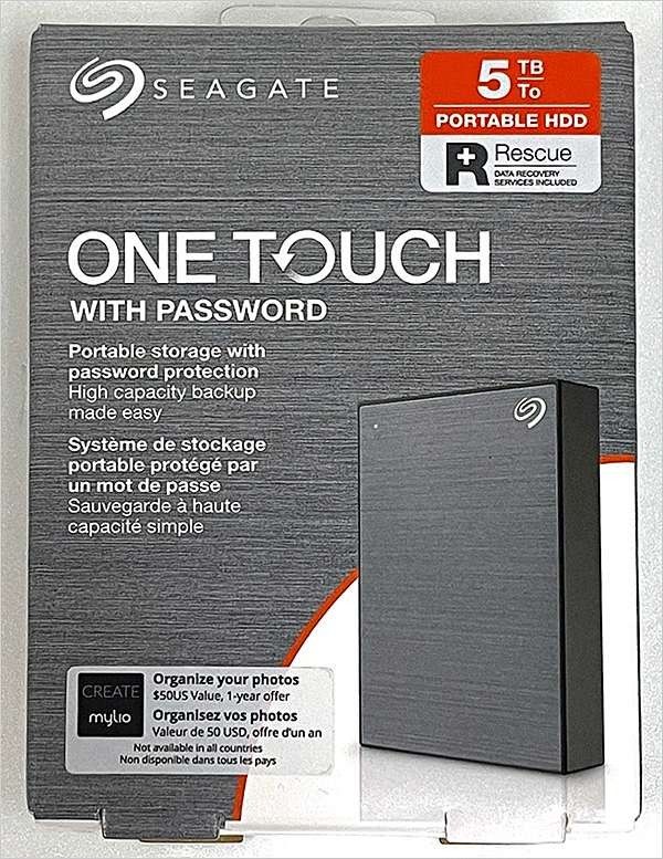 全新Seagate One Touch With Password 5TB (STKZ5000404), 電腦＆科技, 電腦周邊及配件, 硬碟 ...
