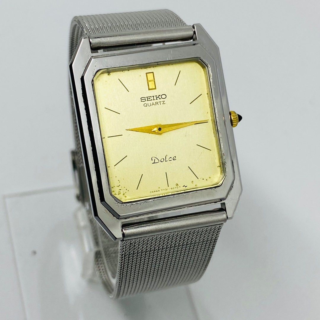 Seiko Dolce 7731-5070 Tank, Fesyen Pria, Jam Tangan di Carousell