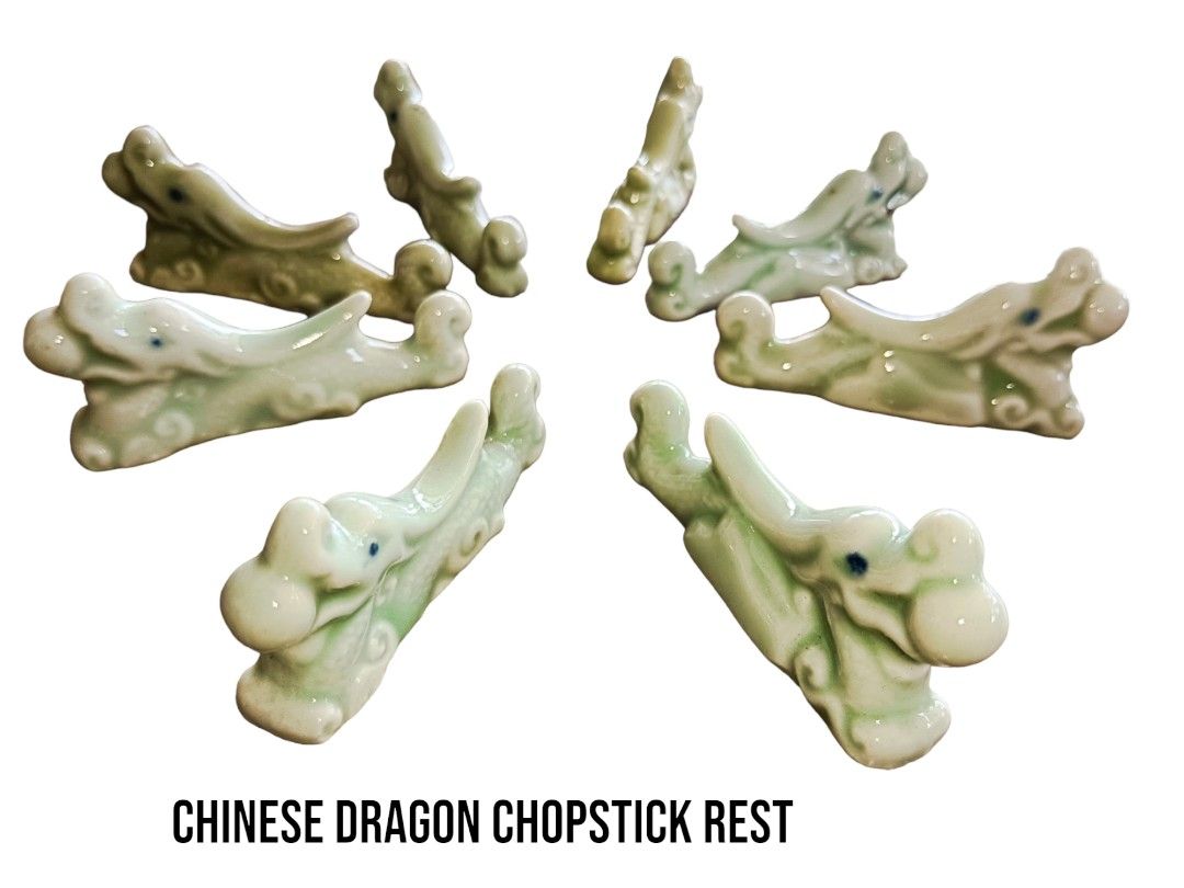 Set of 8 Chinese Dragon Chopstick Rests., Furniture & Home Living ...