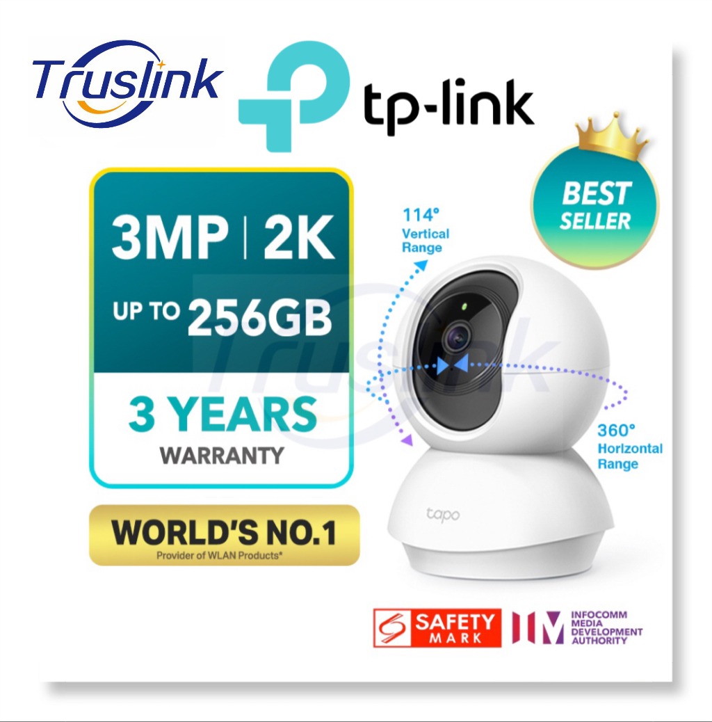 【SG Seller】Truslink Original 3 Years Warranty TP-LINK Tapo C210 CCTV ...