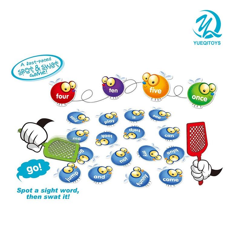 [SG STOCK]Children Educational Toys Sight Word Swat Word Card Game Kids ...
