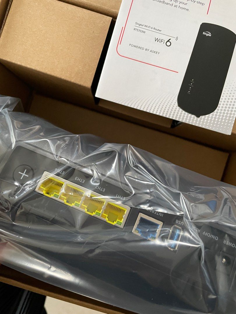 Singtel WI-FI 6 Router, TV & Home Appliances, Electrical, Adaptors ...