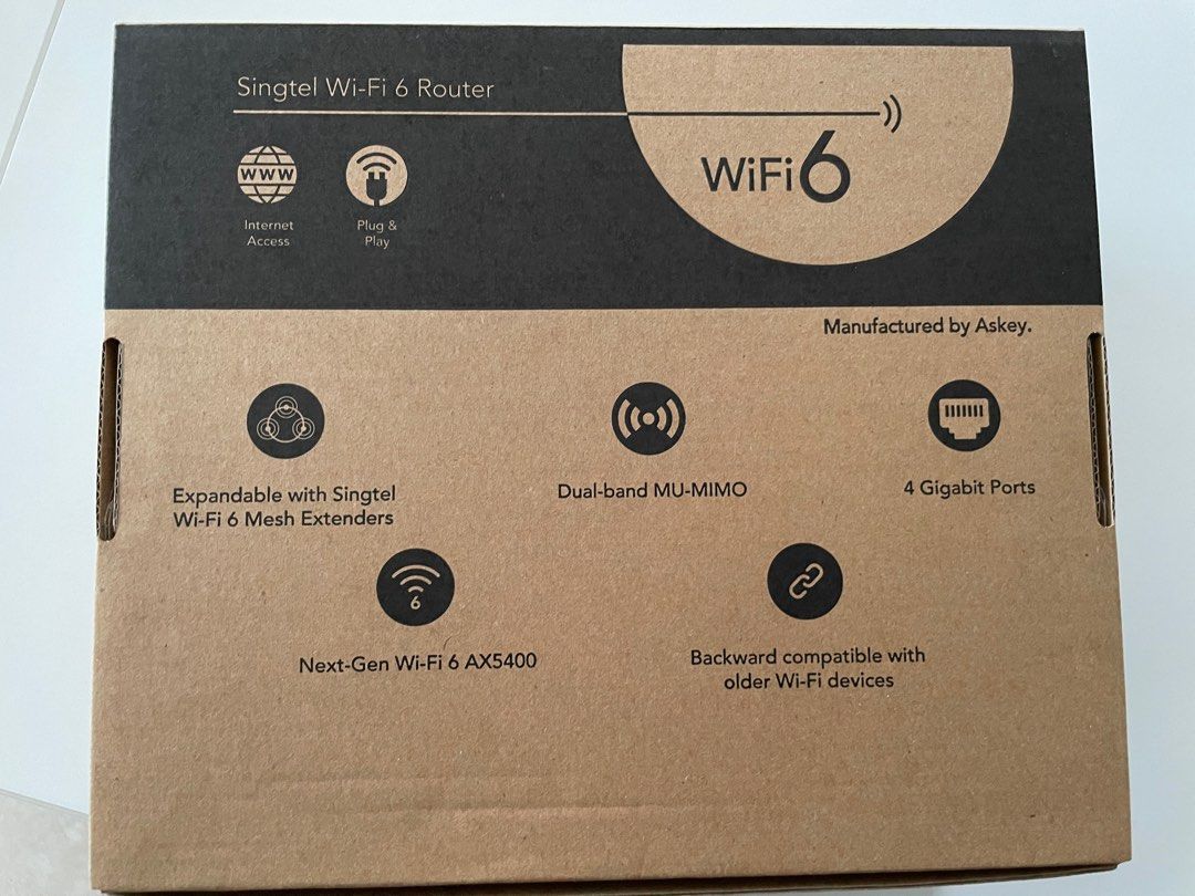 Singtel WI-FI 6 Router, TV & Home Appliances, Electrical, Adaptors ...