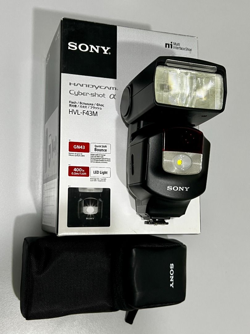 Sony HVL-F43M External Flash with LED light for bright movie shooting ...