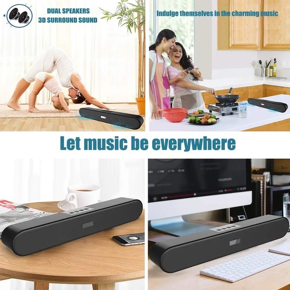 Sound Bar Subwoofer Bluetooth Audio Speaker Computer Home TV Audio ...