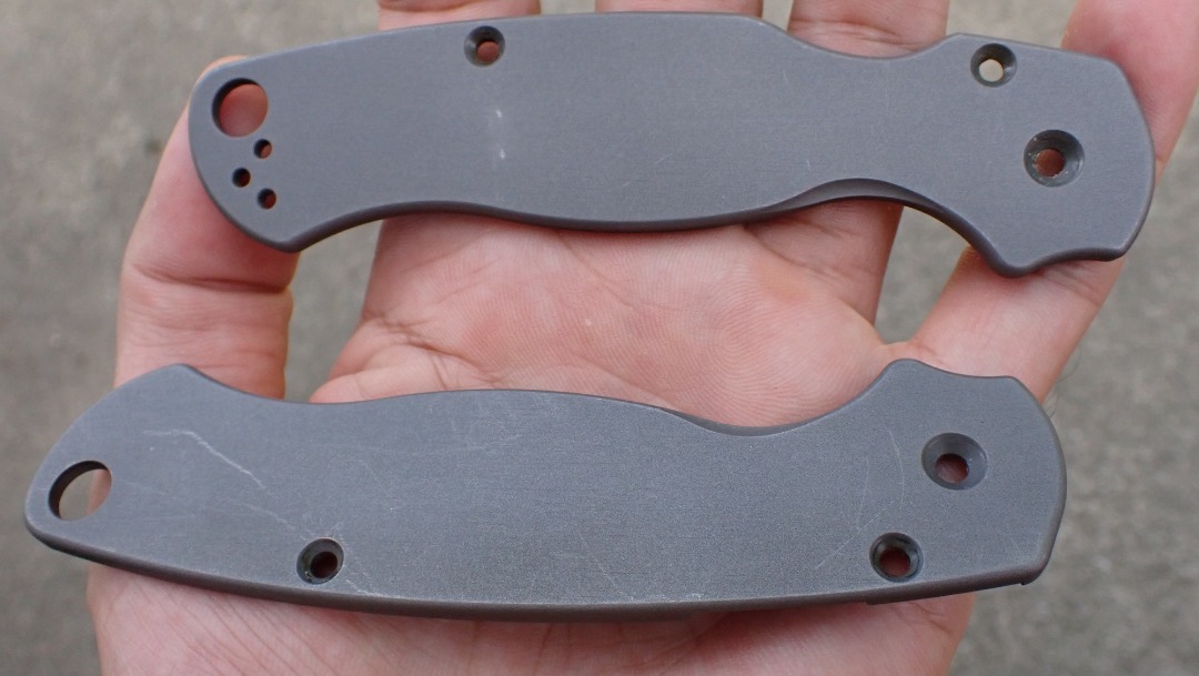 Spyderco Paramilitary 2 Titanium Scales by Rock Scale Design on Carousell