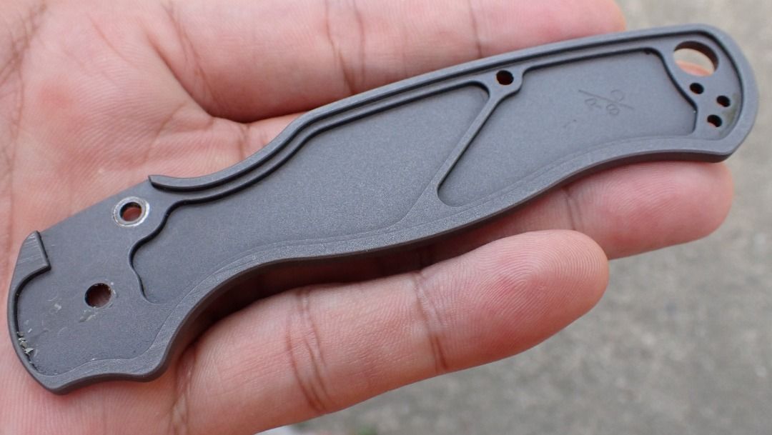 Spyderco Paramilitary 2 Titanium Scales by Rock Scale Design on Carousell