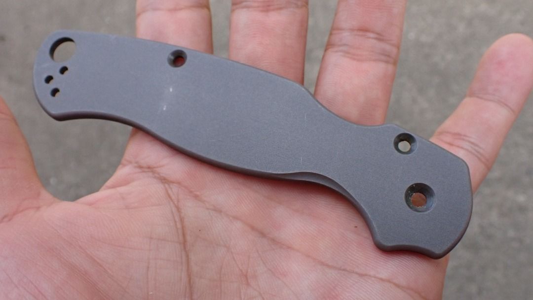 Spyderco Paramilitary 2 Titanium Scales by Rock Scale Design on Carousell