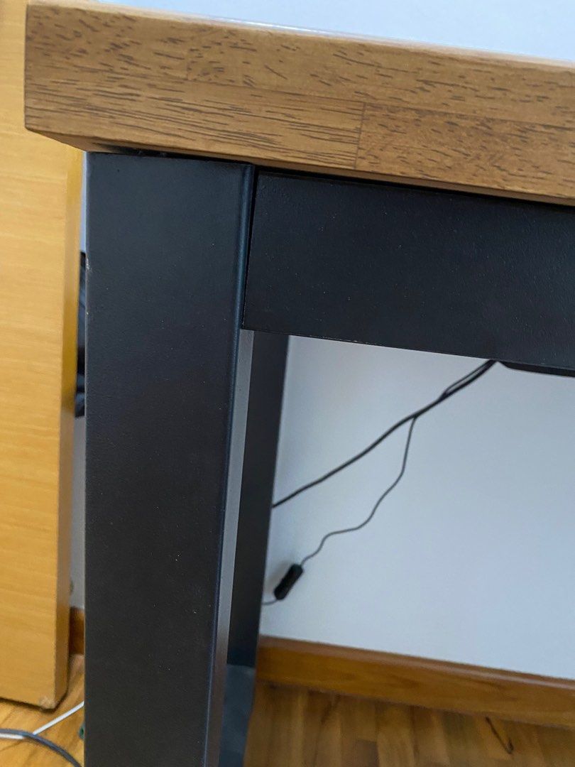 Study Table - Solid Pinewood with Metal Leg (140cm x 60cm), Furniture ...