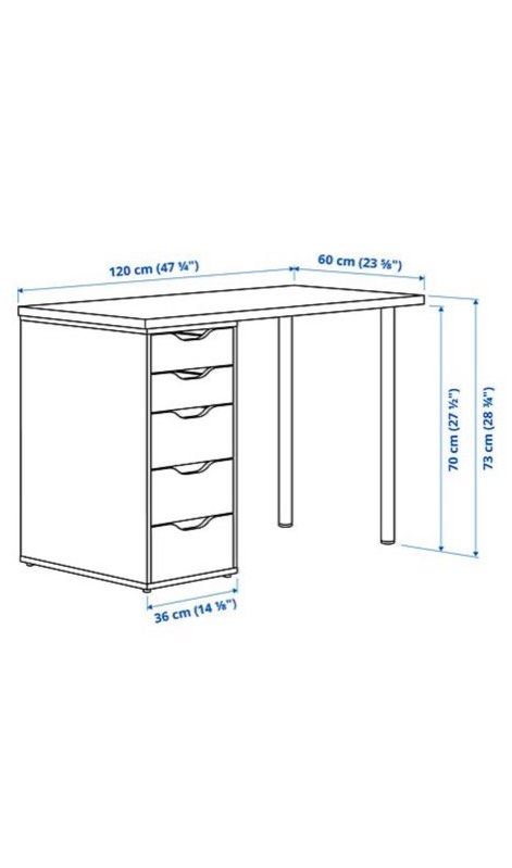 Study table, computer table, Dressing tables, desk, LAGKAPTEN / ALEX ...