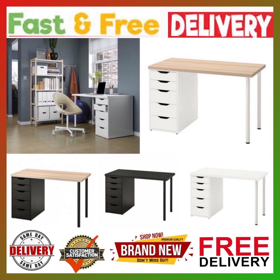 Study table, computer table, Dressing tables, desk, LAGKAPTEN / ALEX ...