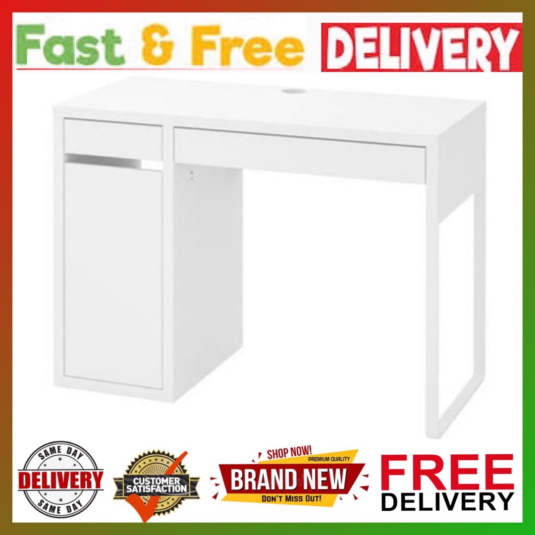 Study Table, dressing table, gaming table , MICKE Desk White, ikea desk ...