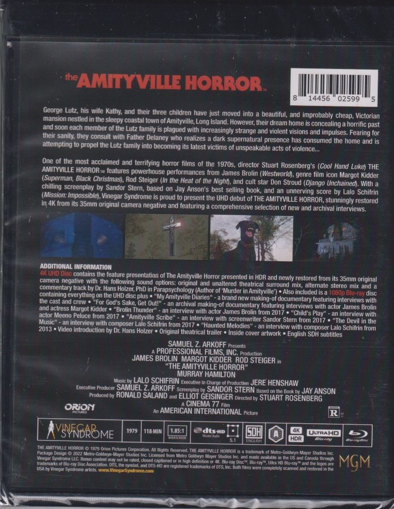The Amityville Horror 4K (No Slipcover) Blu ray / Bluray, Hobbies & Toys, Music & Media, CDs ...