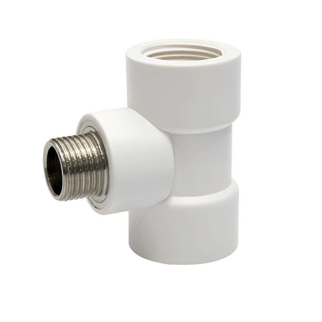 threaded male tee with brass, piping, pipe works, fittings, coupling on ...