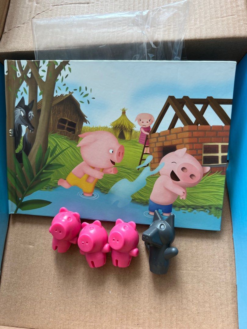 Three Little Piggies (Pigs and Wolf) Puzzle Game, Hobbies & Toys, Toys ...