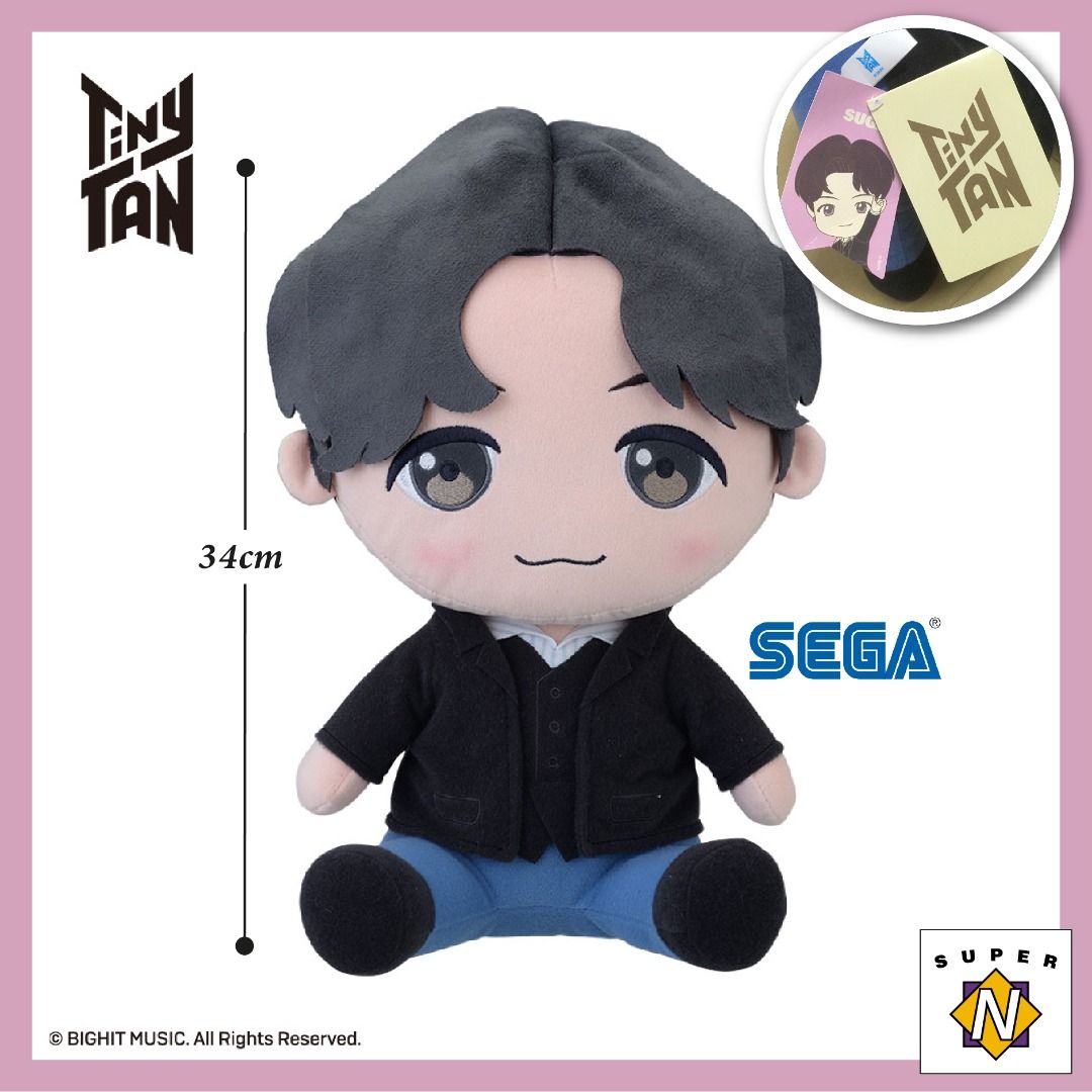 TinyTAN - "Suga" ~Dynamite~ Mega Jumbo Sitting Plush Toy by Sega Japan / 34cm, Hobbies & Toys ...