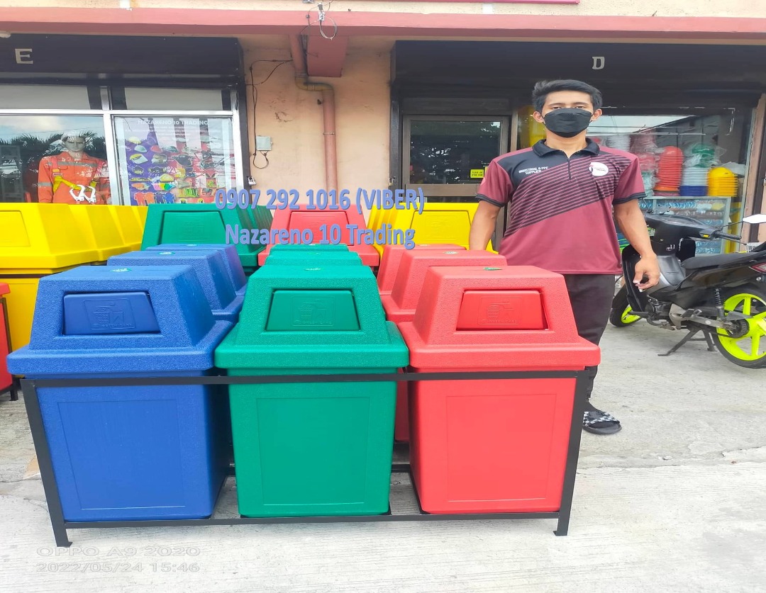 trash bin hooded trash bin 75L 3, Furniture & Home Living, Cleaning ...