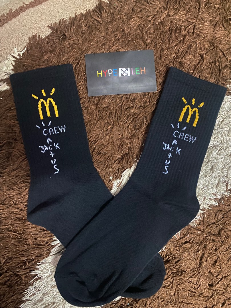 Travis Scott McDonald socks, Men's Fashion, Watches & Accessories ...