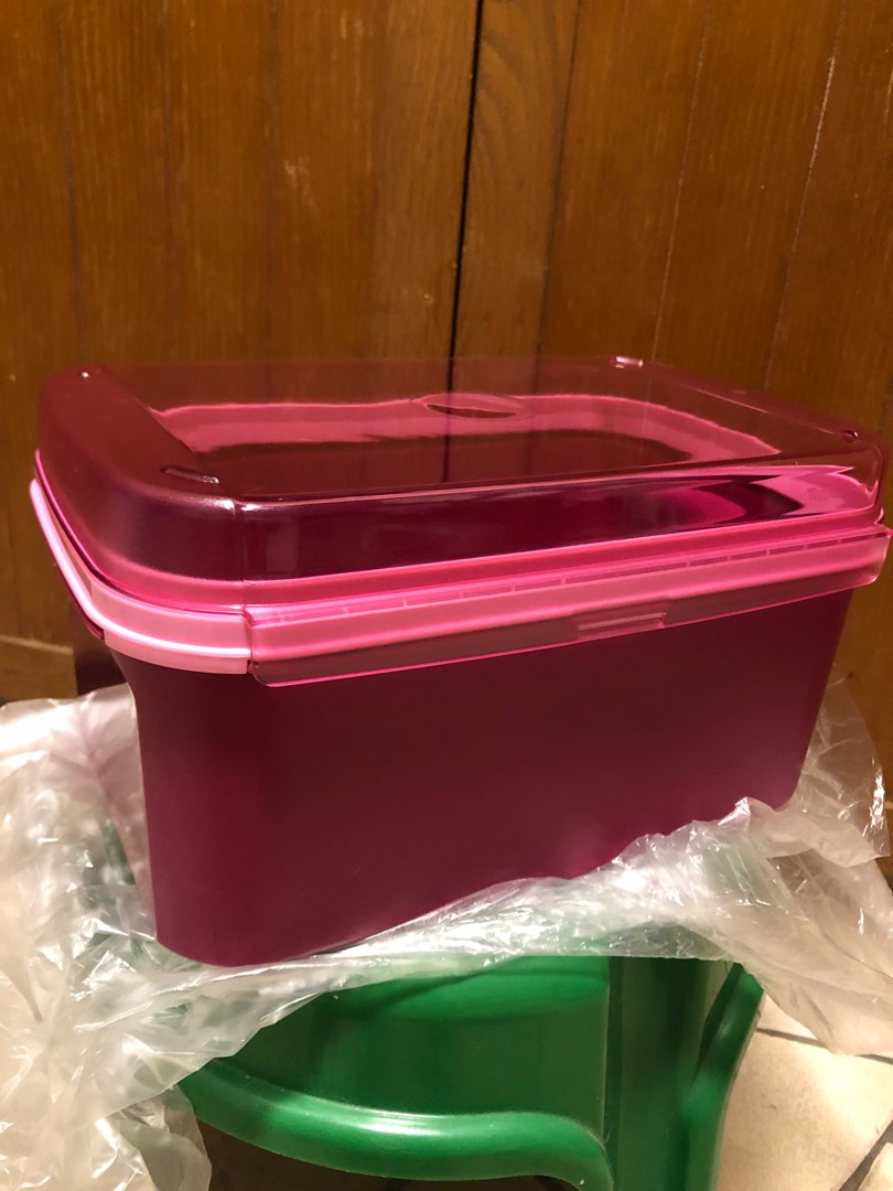 Tupperware EZY RECT KEEPER 4.3L Radish colour, Furniture & Home Living ...