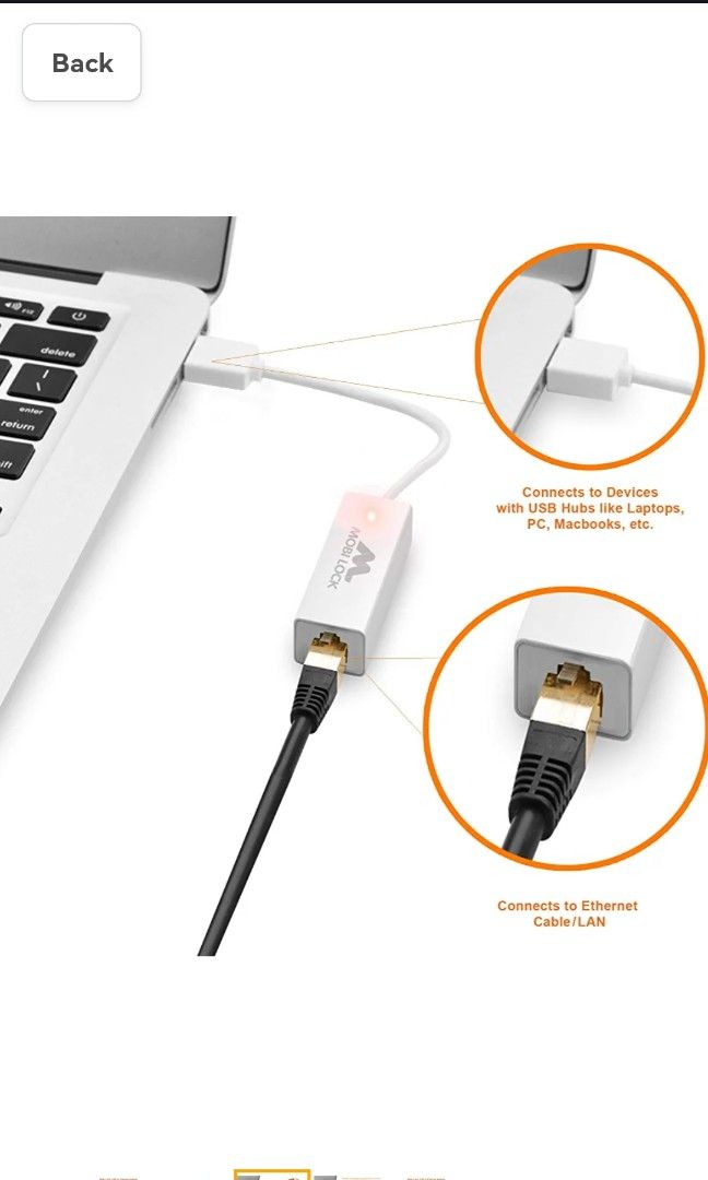 Usb Ethernet Lan Network Adapter Compatible With Laptops Computers And All Usb