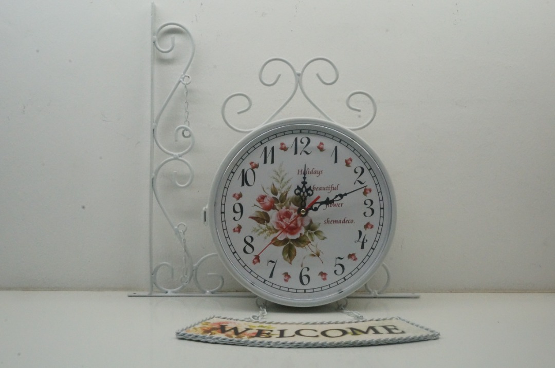 Vintage flower clock, Furniture & Home Living, Home Decor, Clocks on ...